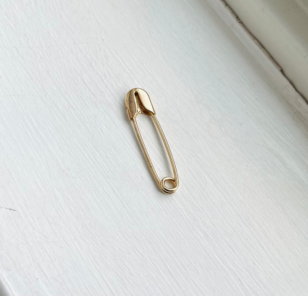 Vintage 14k Gold Safety Pin - Etsy