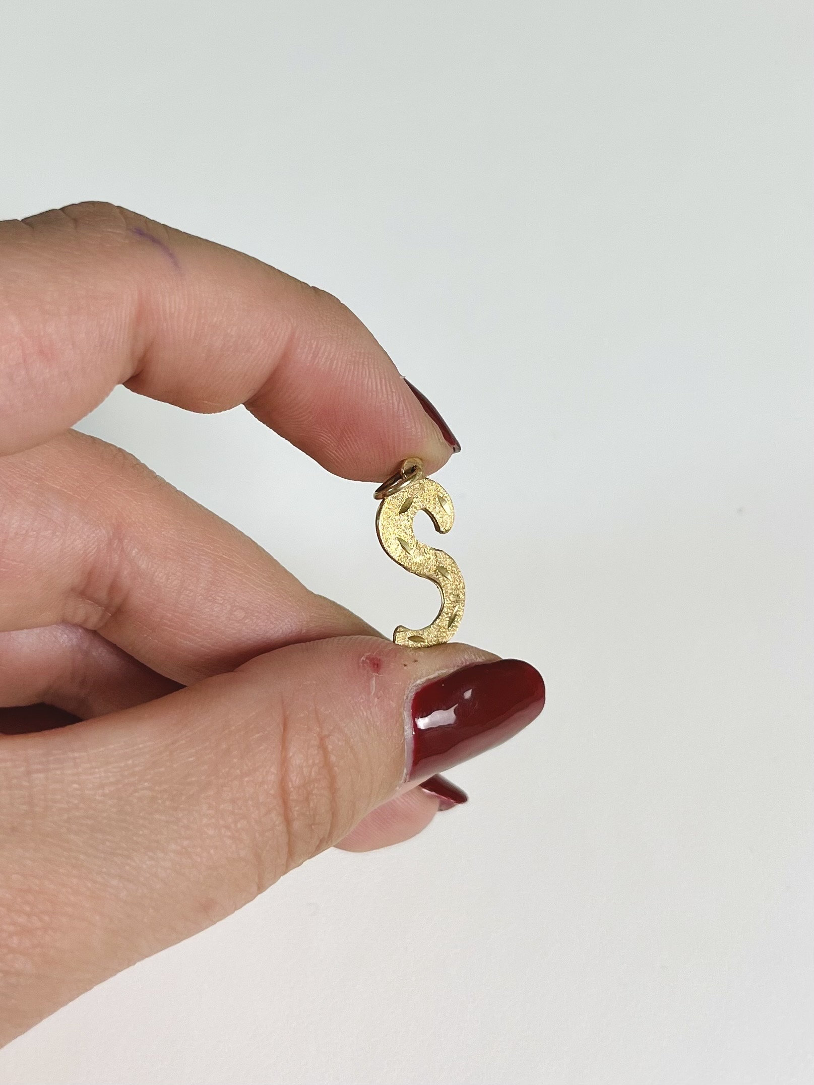 Vintage 14k Gold “S” Letter Pendant Charm - Etsy