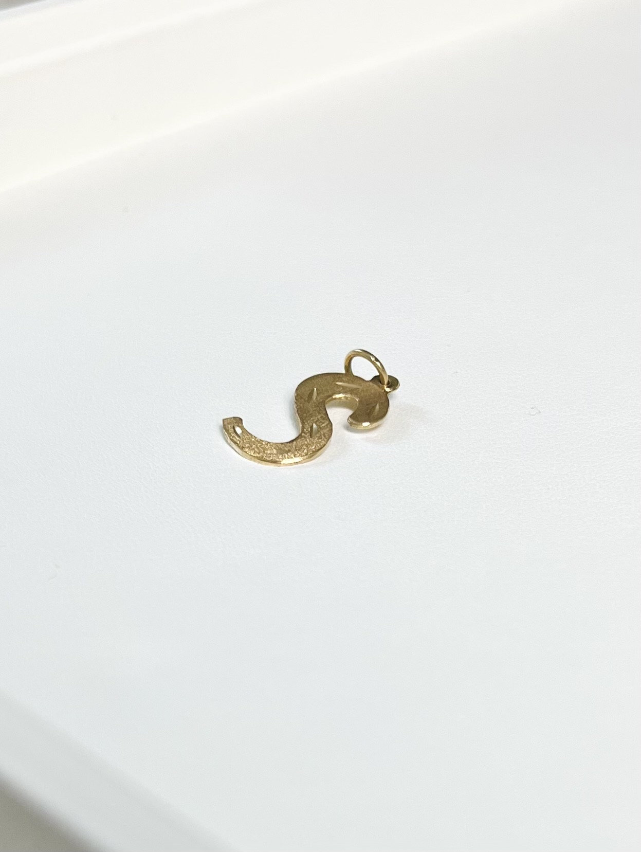 Vintage 14k Gold “S” Letter Pendant Charm - Etsy