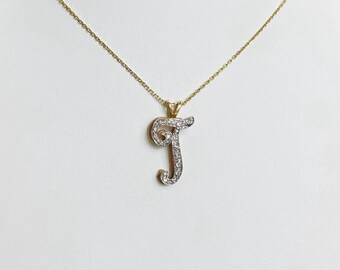 Vintage Retro 14k Gold Letter “J” Initial Ring With Diamonds - Etsy