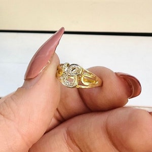 Vintage Retro 14k Gold Letter “B” Ring With Diamonds - Etsy