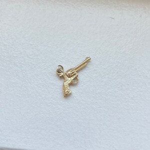 Vintage 14k Yellow Gold Revolver Charm - Etsy