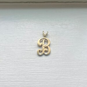 Vintage 14k Gold “B” Letter Pendant - Etsy