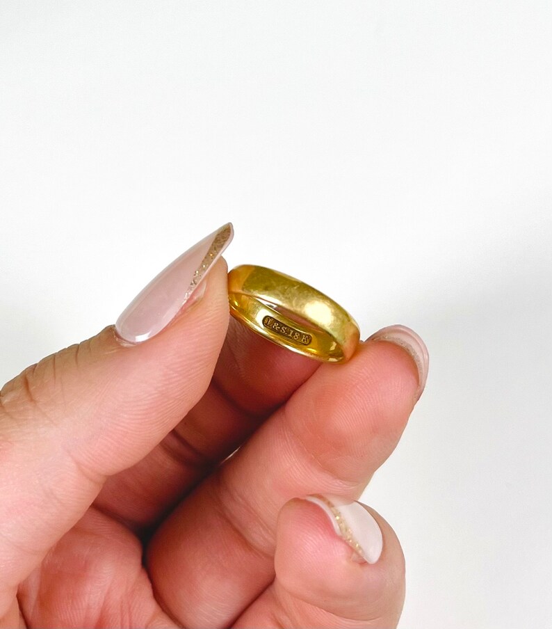 Antique Estate Edwardian 18k Gold Hallmarked Band C.1916 With ...