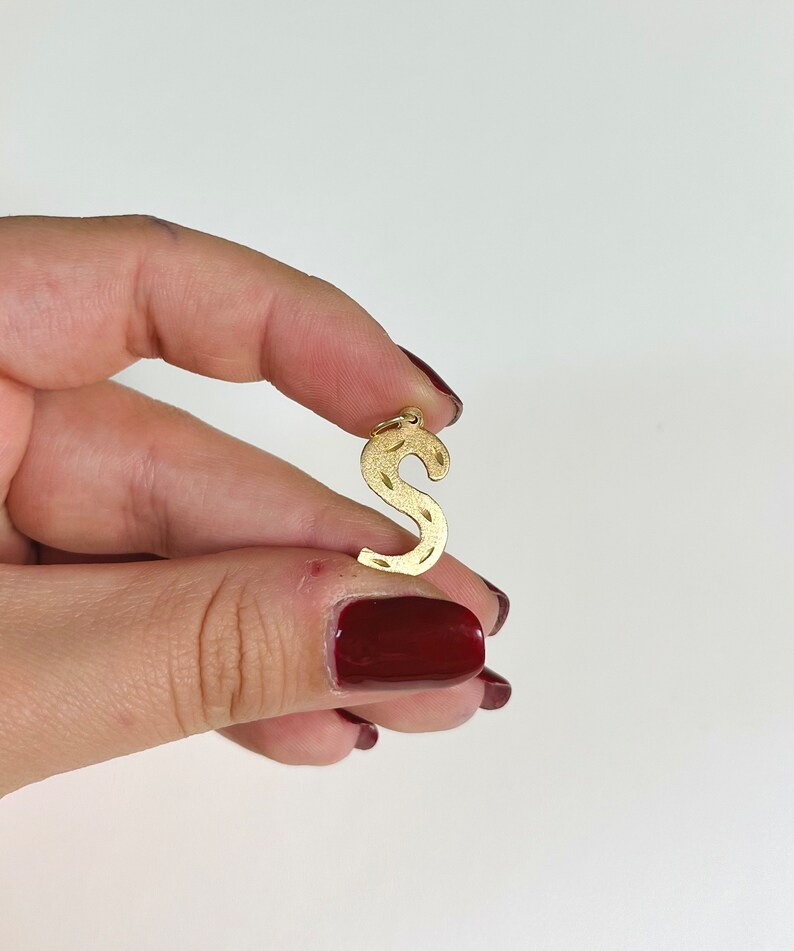 Vintage 14k Gold “S” Letter Pendant Charm - Etsy