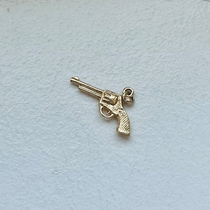 Vintage 14k Yellow Gold Revolver Charm - Etsy