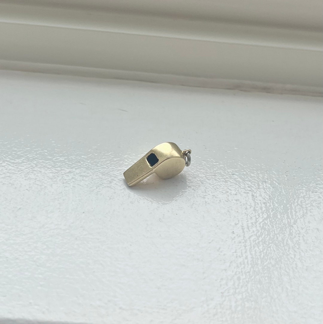 Vintage 14k Gold Functional Whistle Charm - Etsy