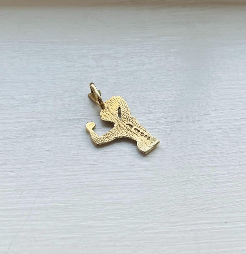 Vintage 14k Yellow Gold ‘80’s Lady Bodybuilder Pendant by Michael ...