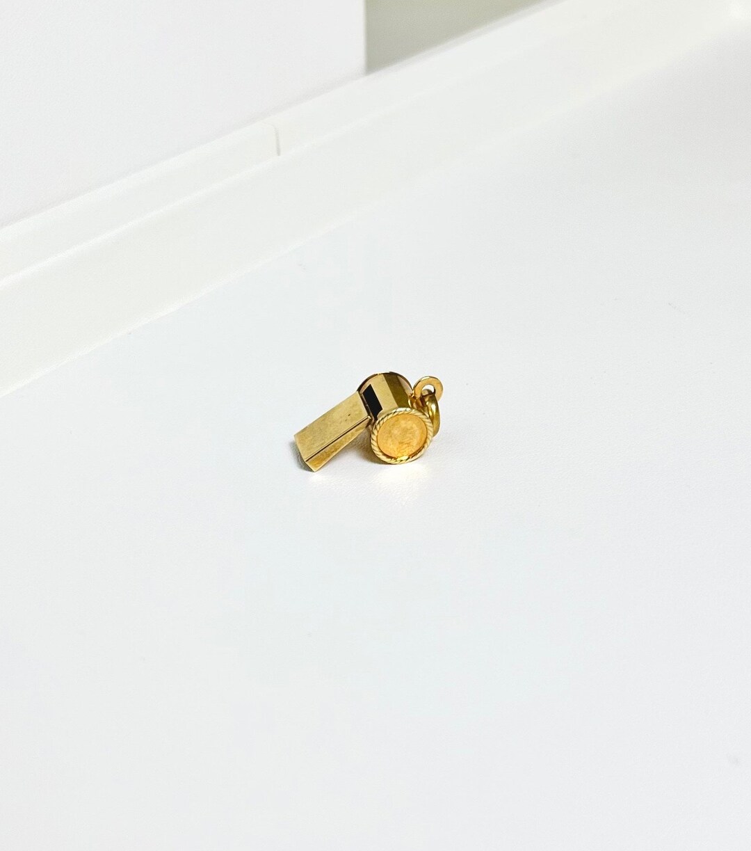 Vintage 18k Gold Functional Whistle Charm - Etsy