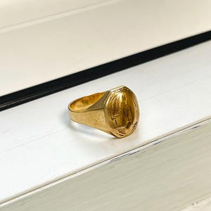 Antique Estate C.1928 10k Gold Letter “M” Signet Ring - Etsy