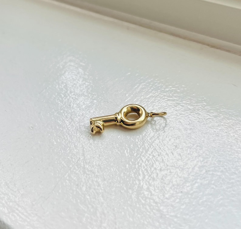 Vintage 14k Yellow Gold Key Charm - Etsy
