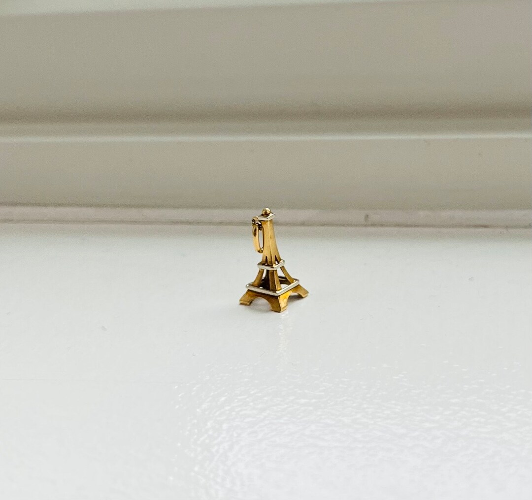 Vintage 14k Gold Eiffel Tower Charm - Etsy