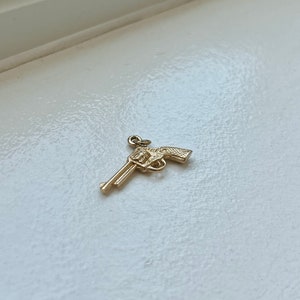 Vintage 14k Yellow Gold Revolver Charm - Etsy