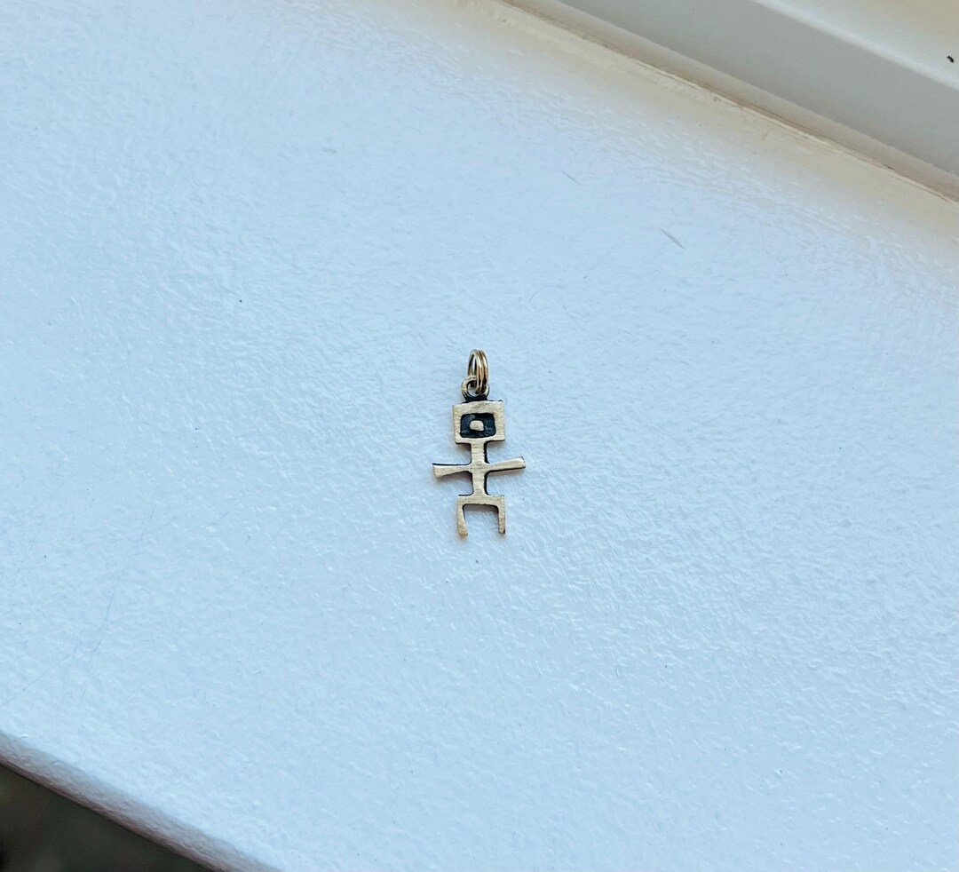 Vintage 14k Yellow Gold Enameled Navajo Stick Man Charm - Etsy