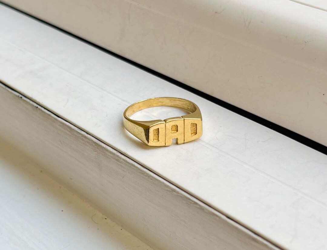 Vintage 14k Yellow Gold “dad” Ring - Etsy