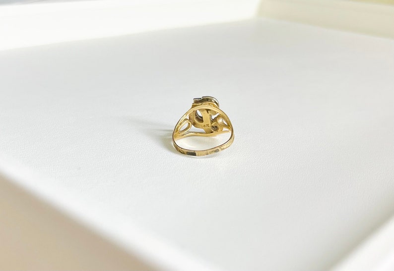 Vintage Retro 14k Gold Letter P Ring With Diamonds - Etsy