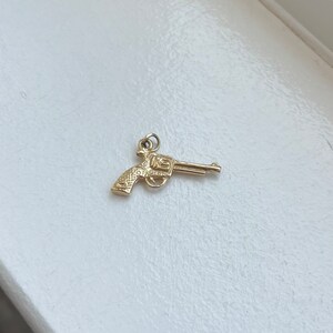 Vintage 14k Yellow Gold Revolver Charm - Etsy