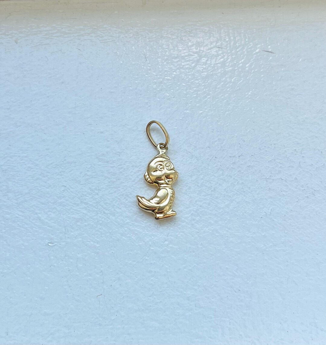 Vintage 18k Yellow Gold Cute Duckling Charm - Etsy