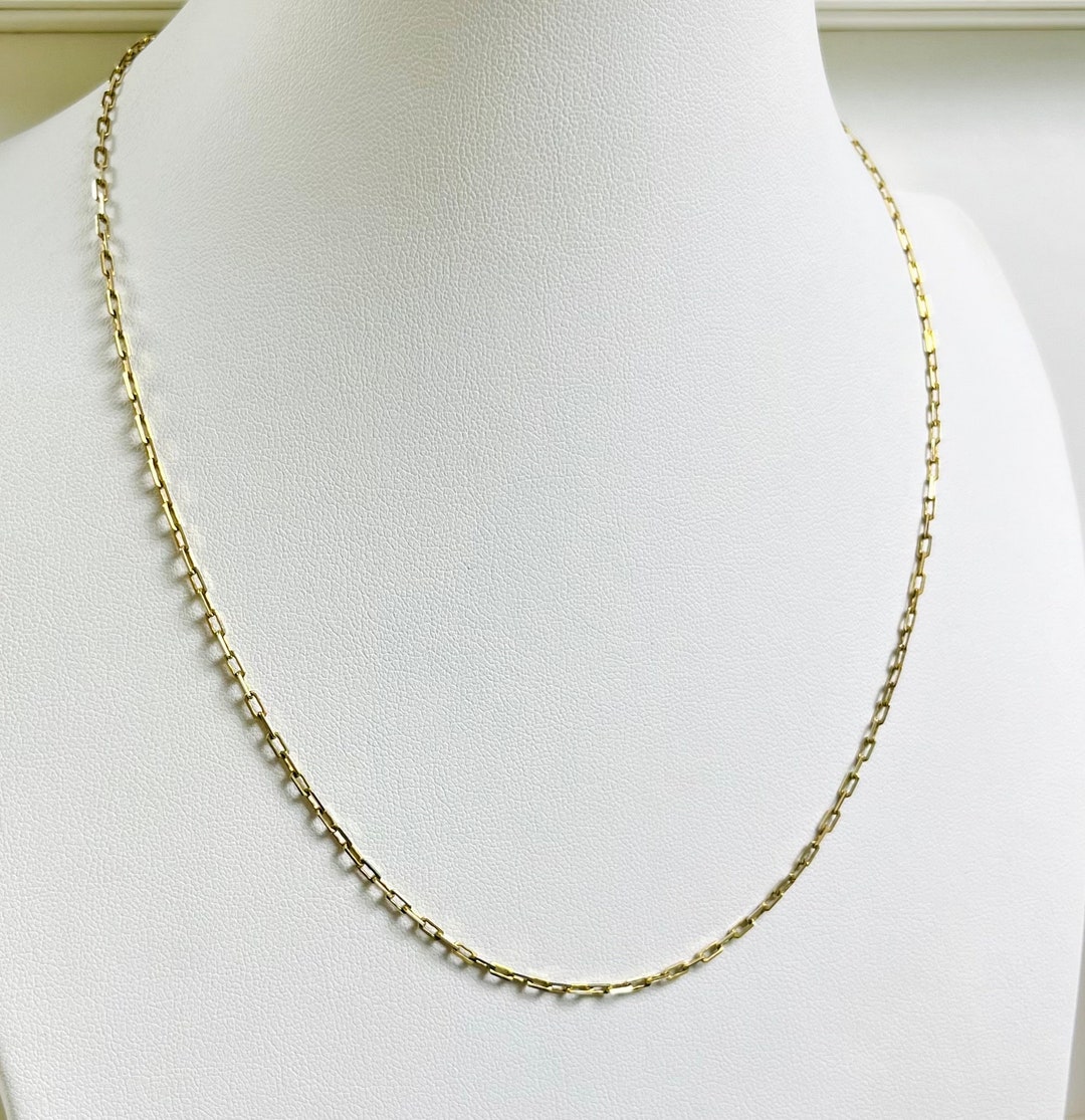 Vintage 14k Gold Dainty Biker Link Chain - Etsy
