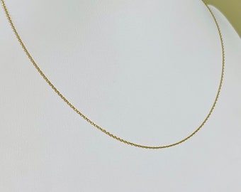 Vintage 14k Gold Dainty Biker Link Chain - Etsy