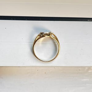 Vintage Retro 14k Yellow Gold Letter “J” Initial Ring Set With Diamonds ...