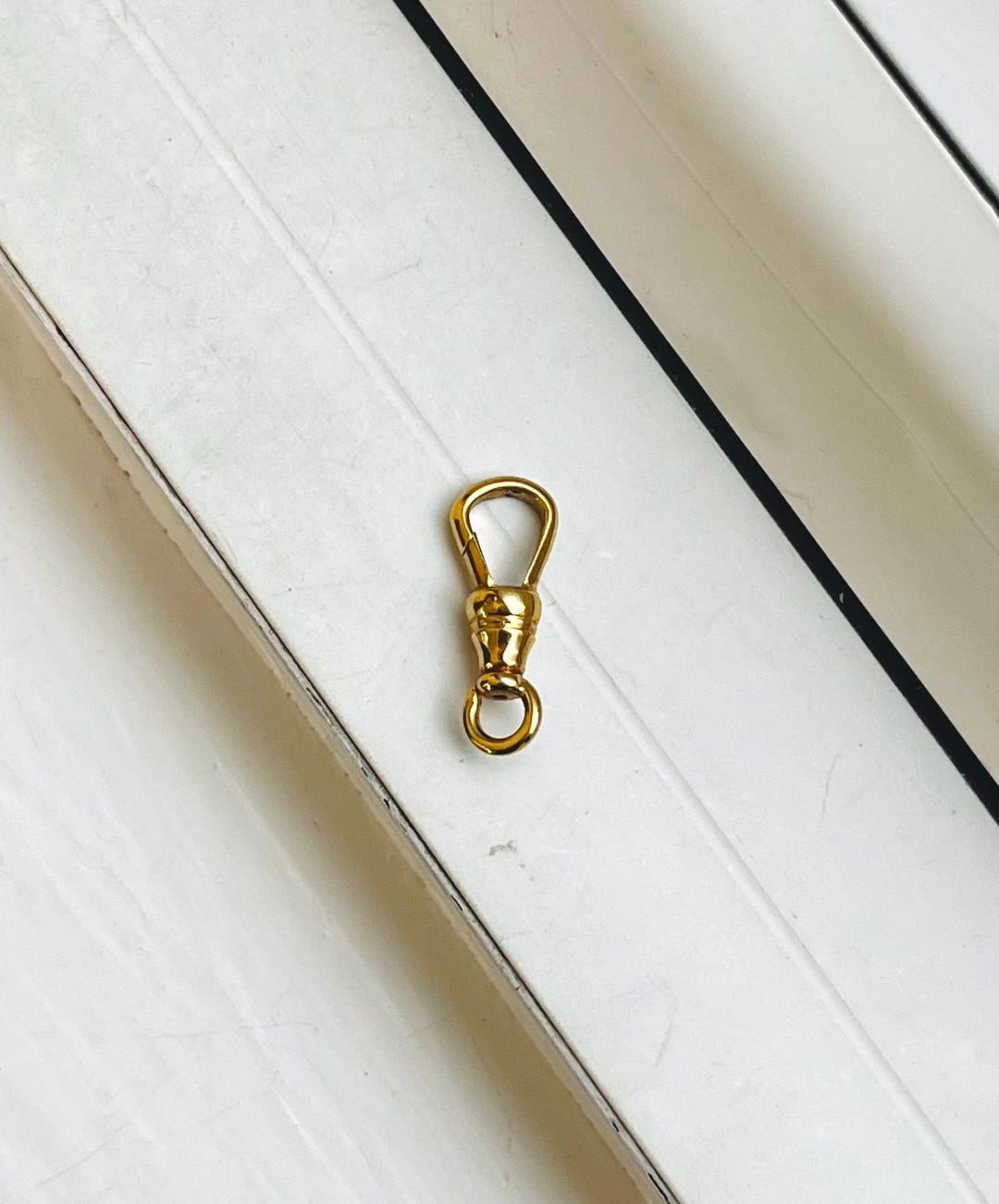 Antique 14k Yellow Gold Swiveling Dog Clasp - Etsy