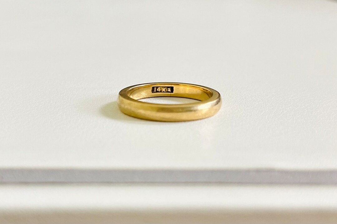 Antique 14k Gold JR Wood & Sons Hallmarked Thick Band - Etsy