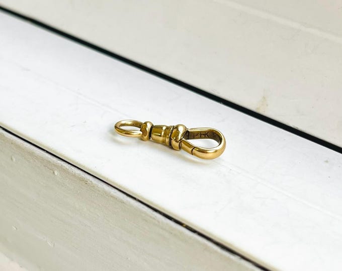Antique 14k Yellow Gold Swiveling Dog Clasp - Etsy