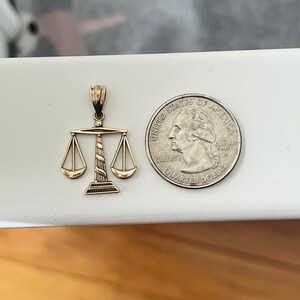 Vintage 10k Gold Libra Scales Zodiac Pendant - Etsy