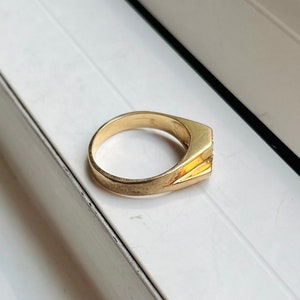 Vintage Retro 14k Gold Letter “J” Initial Ring Set With Diamonds - Etsy