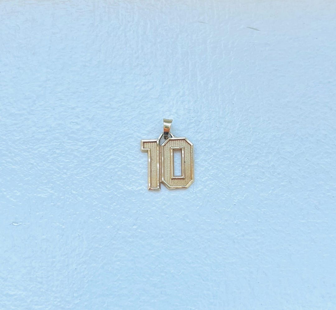 Vintage 14k Yellow Gold Number “10” Charm - Etsy