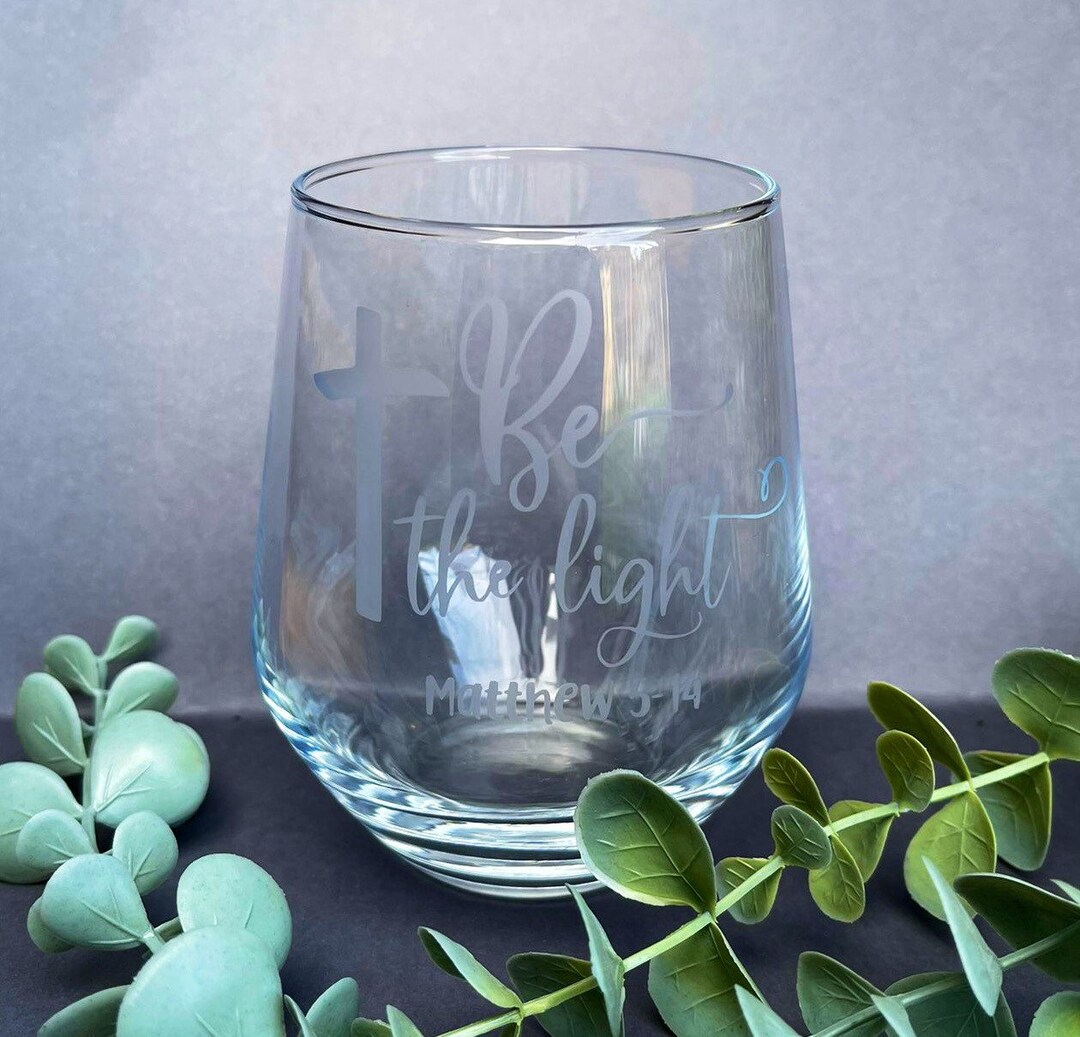 Etched Glass With Bible Verse Be the Light Christian Gift - Etsy UK