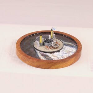 Built Ship Model 1/700 Scale Russian Coastal Defense Monitor Novgorod ...