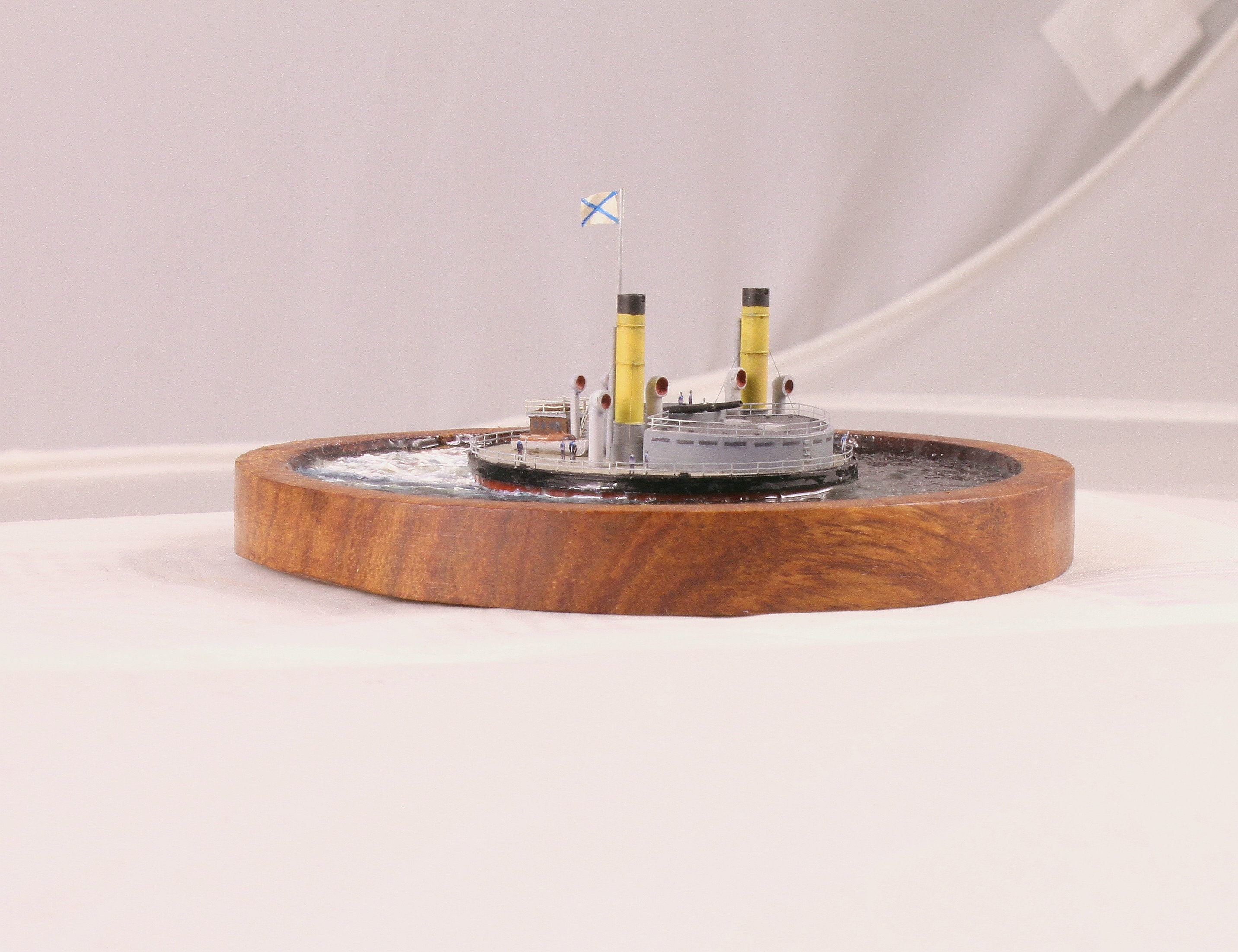 Built Ship Model 1/700 Scale Russian Coastal Defense Monitor Novgorod ...