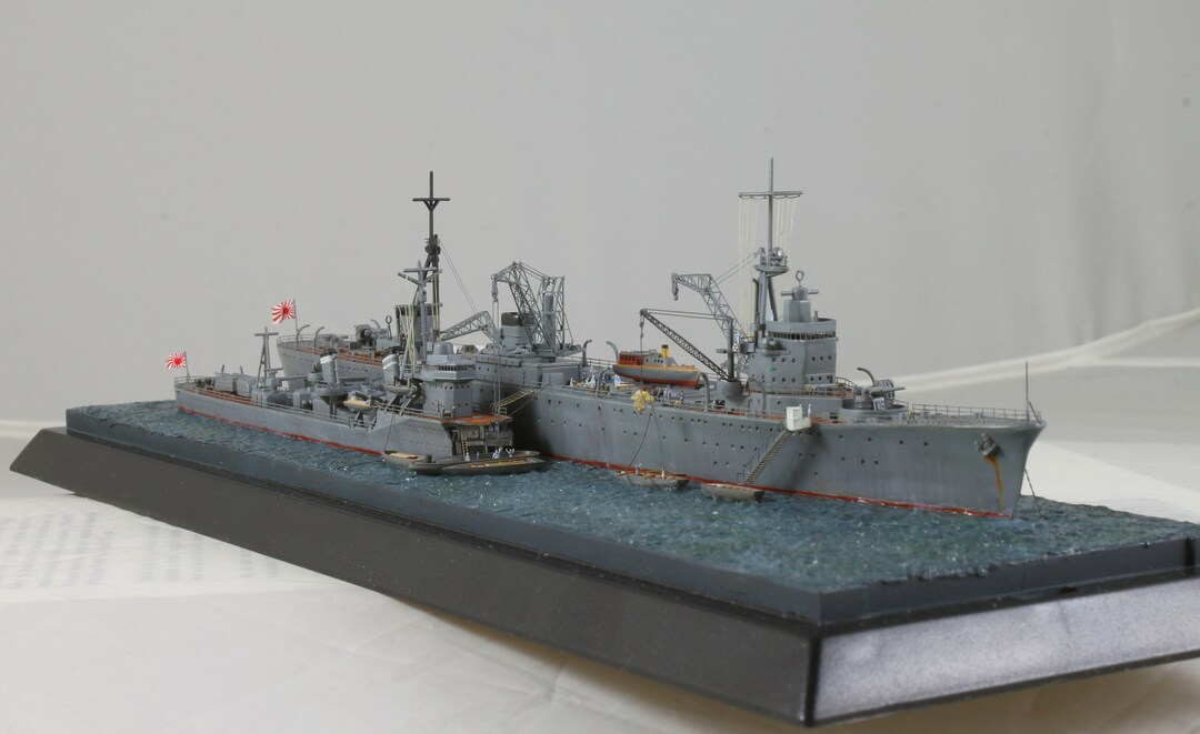 Built Ship Model 1/700 IJN Repair Ship Akashi Diorama - Etsy