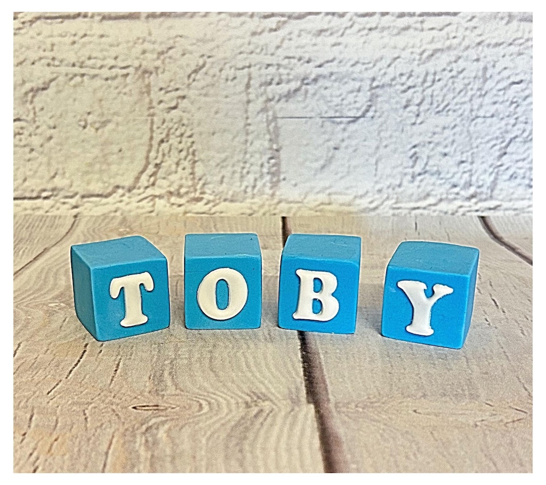 Edible Name Blocks Cake Topper - Etsy