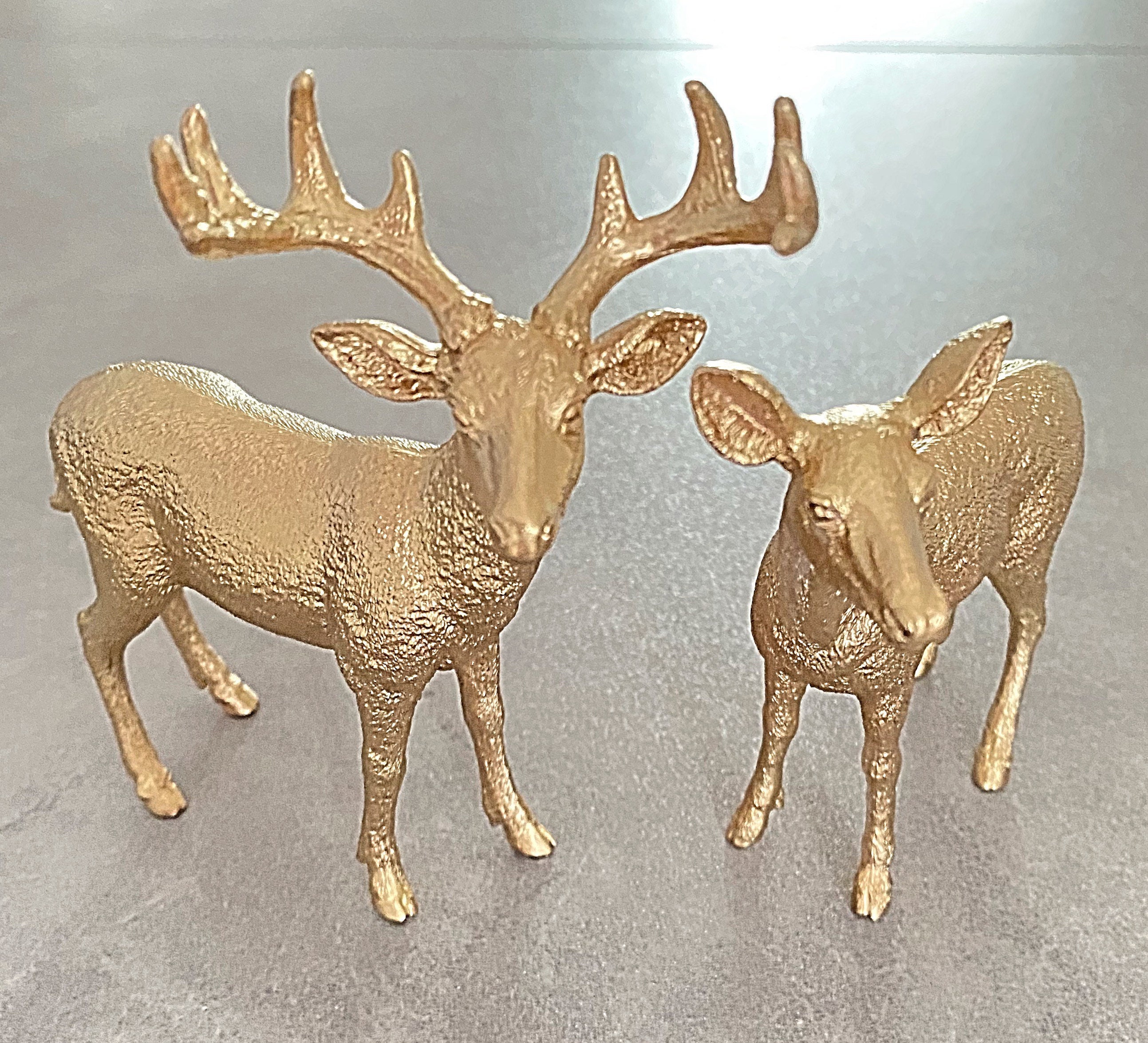 Stag and Doe Cake Topper (gold or Silver) - Etsy UK