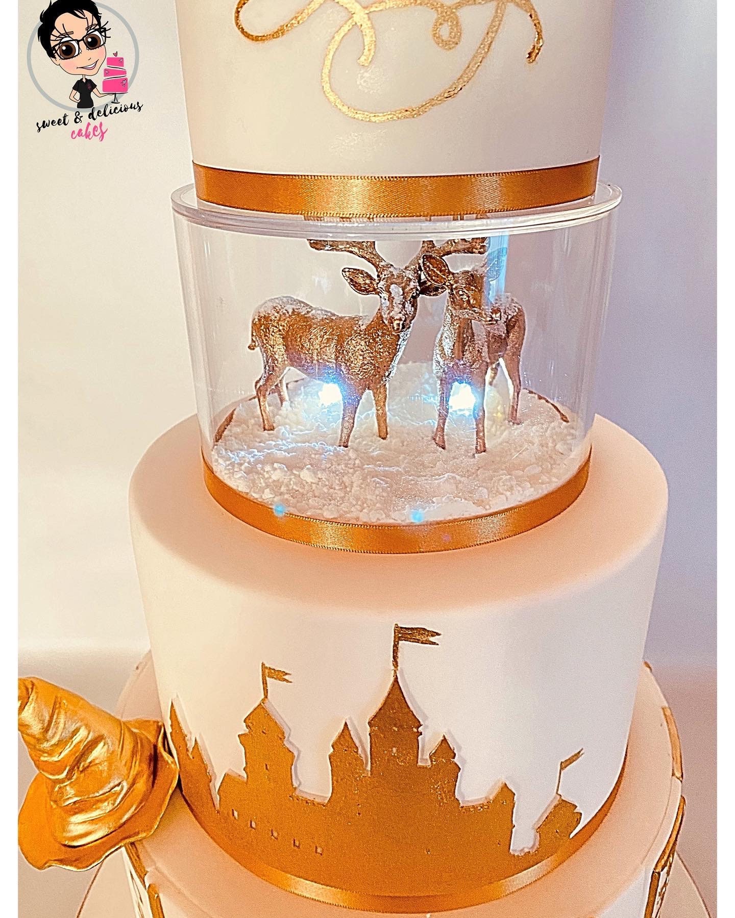 Stag and Doe Cake Topper (gold or Silver) - Etsy UK