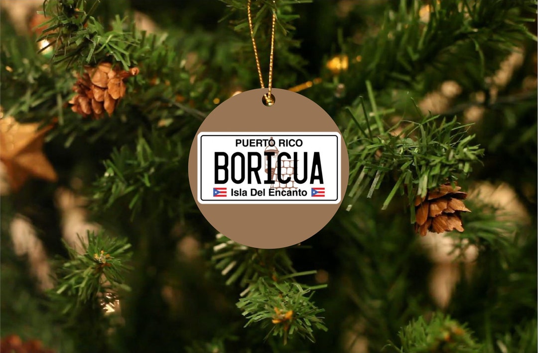 Boricua License Plate Ornament - Etsy
