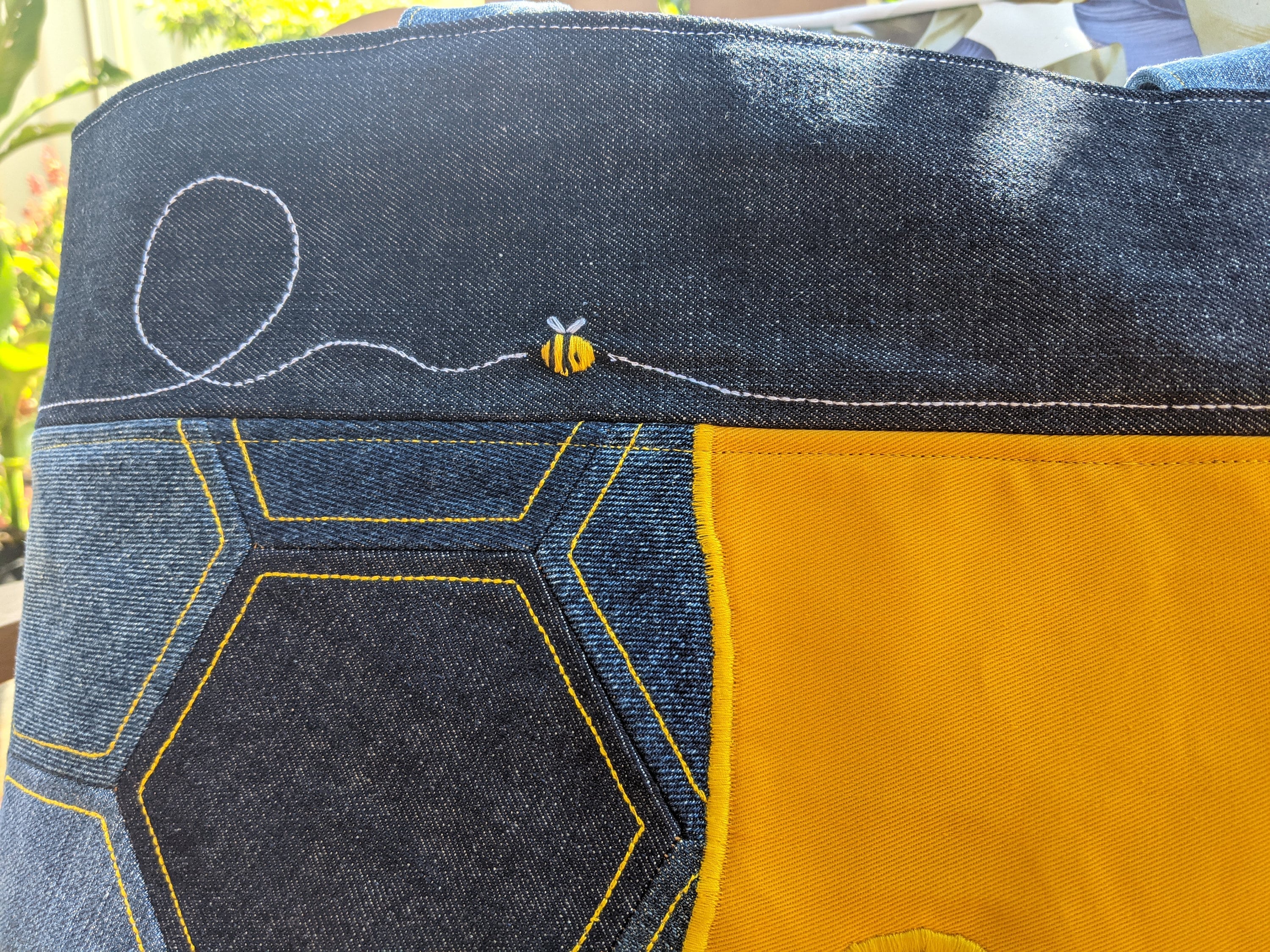 Extra Large Bee Tote Bag, Honeycomb Shoulder Bag - Etsy