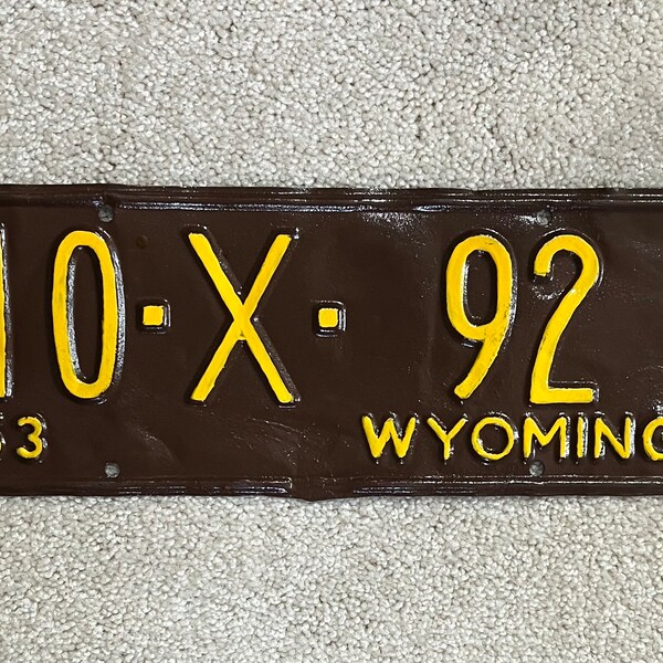 Wyoming License Plate - Etsy