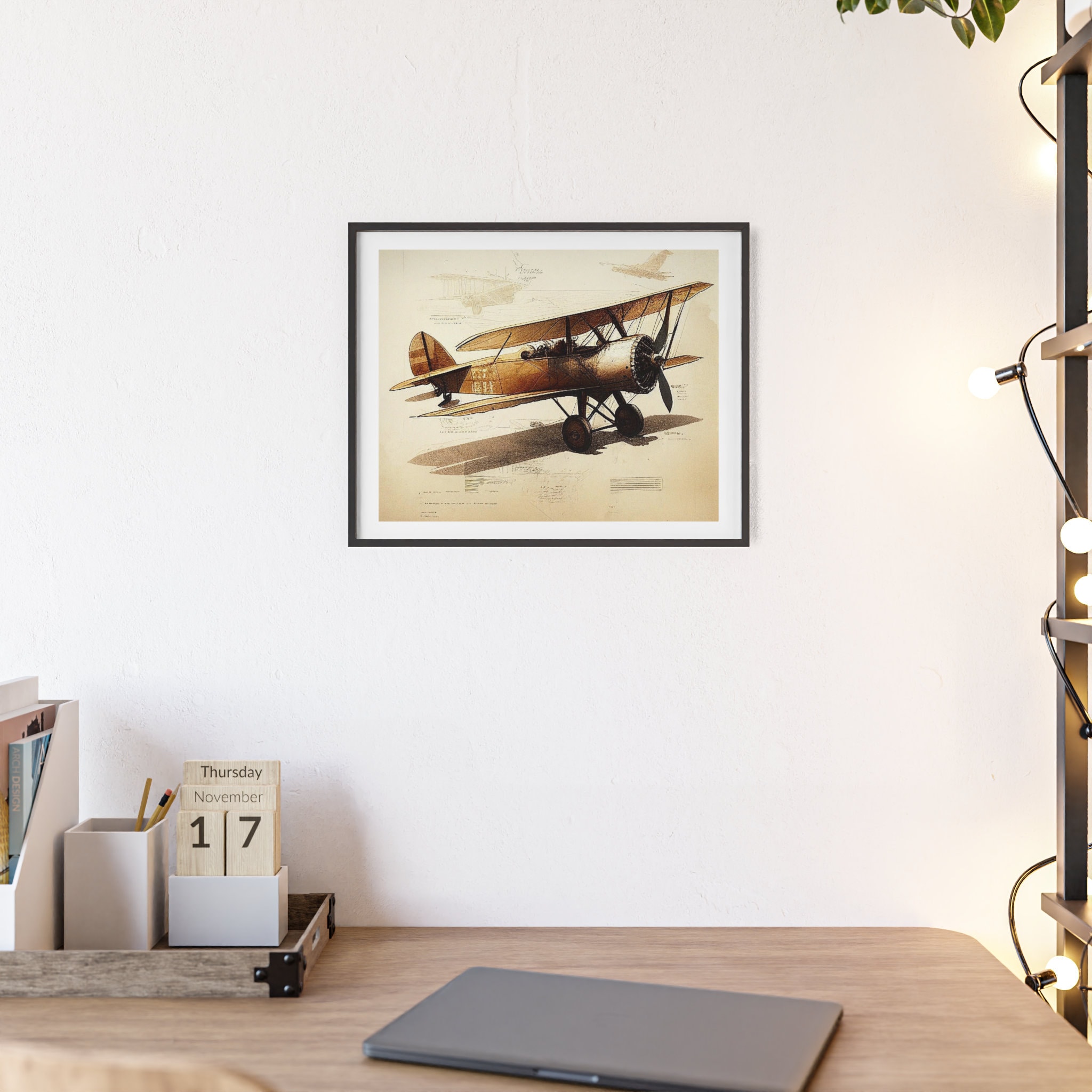 Vintage Biplane Print Printable Airplane Art Antique Aircraft Poster ...