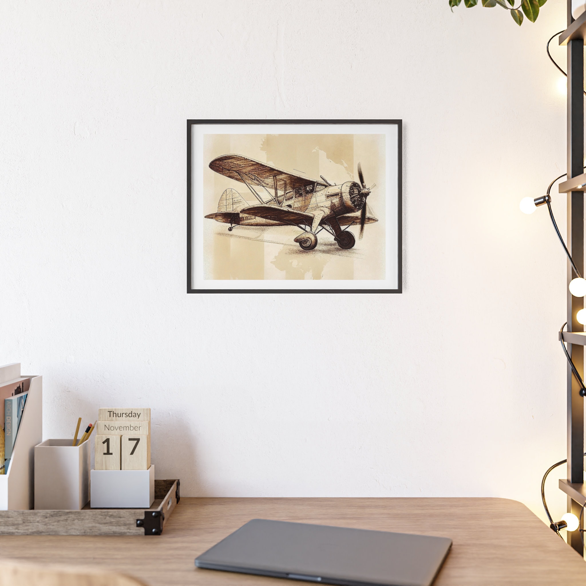 Vintage Airplane Print - Printable Biplane Art - Antique Aircraft ...
