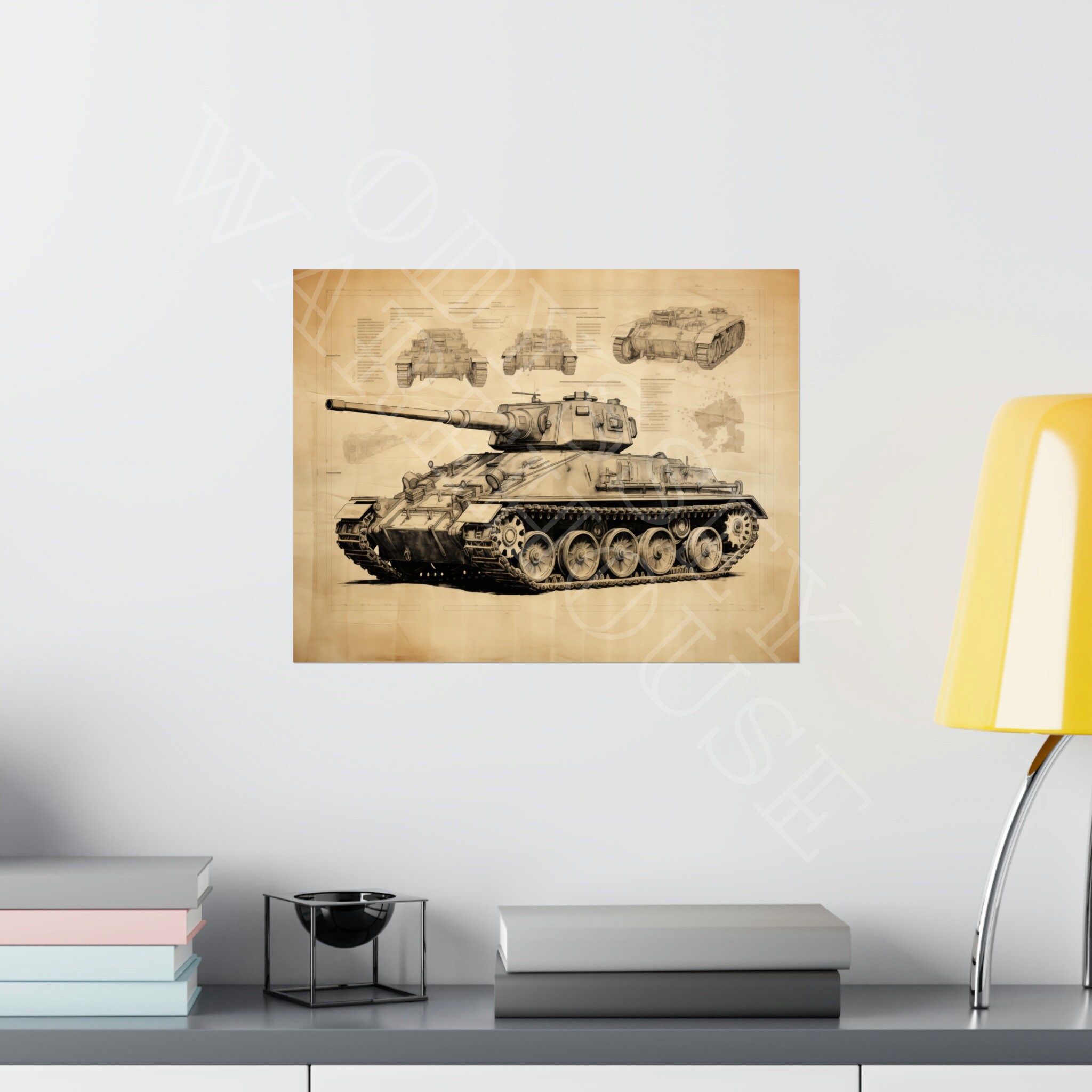 Vintage Concept Tank Wall Art, Tank Design, Tanker, Kids Bedroom ...