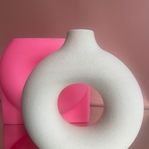 Large Circular Hollow Doughnut Silicone Mold for Ceramic Vase, Nordic ...