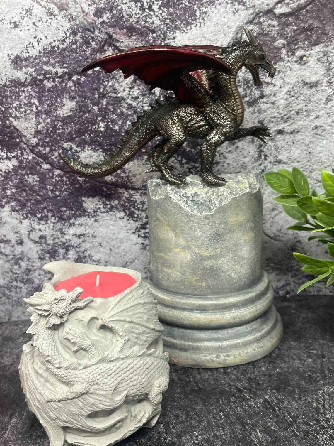Dragon's Blood Scented Soy Candle, Handmade Dragon Statue Candle ...