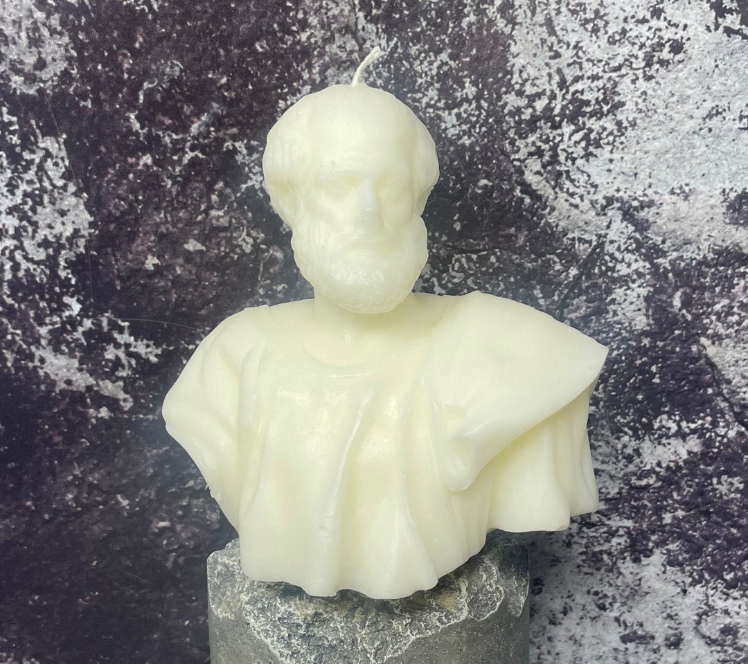 Large Socrates Sculpture Candle, Greek Philosopher, Art Style Statue ...