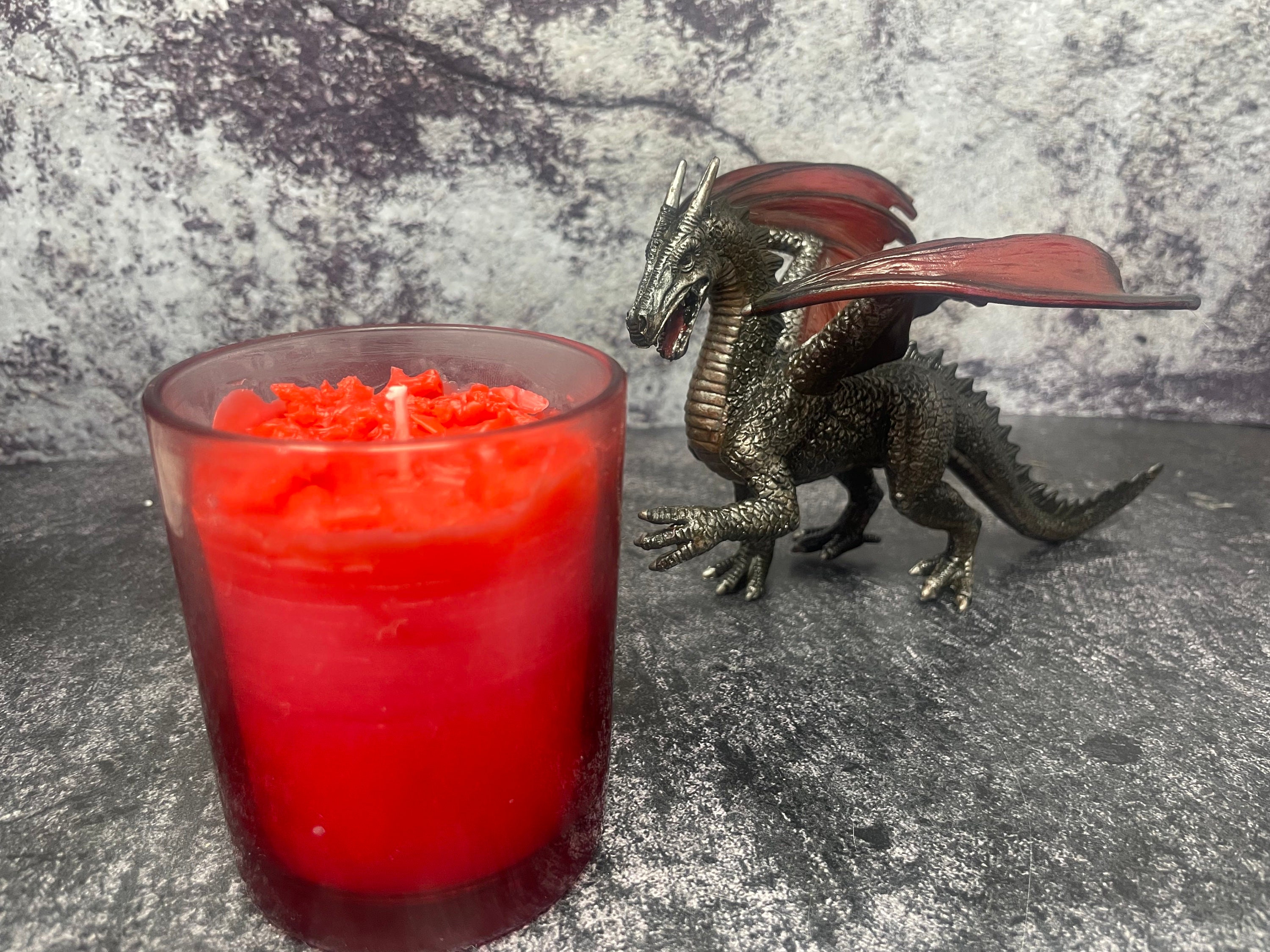 Dragon's Blood Scented Soy Candle, Handmade Dragon Statue Candle ...