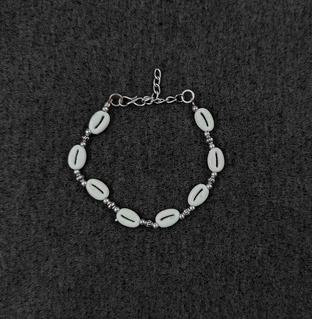 Seashell Link Bracelet, 925 Sterling Silver Bracelet, Gift Jewelry ...