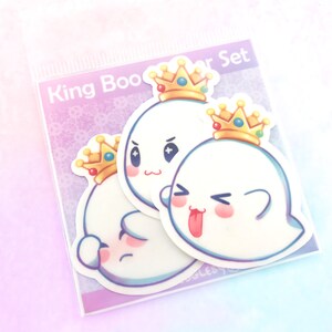 King Boo || Glossy Vinyl Sticker Set - Etsy